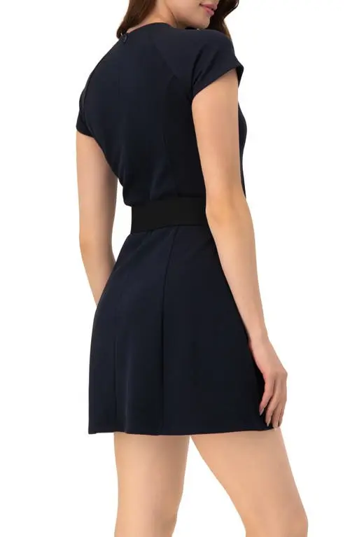 IVONNE A-line Short Sleeve Mini Dress