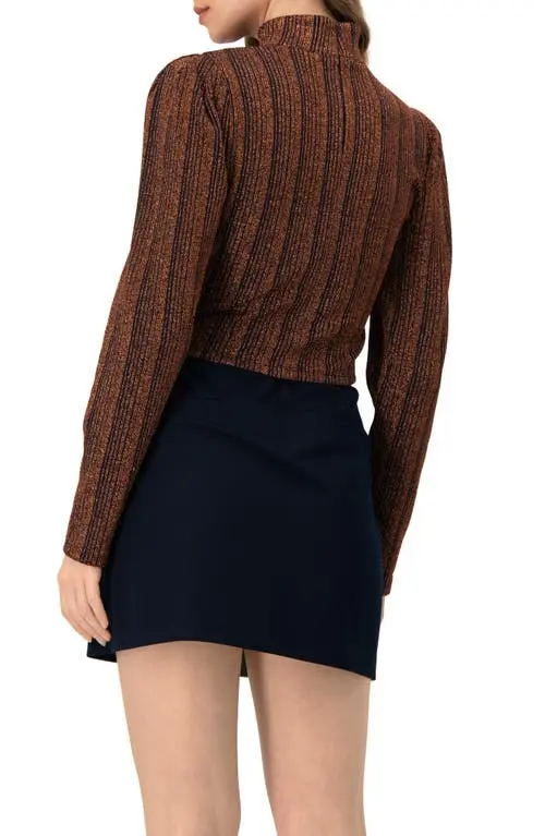 IVONNE High Neck Long Sleeve Top