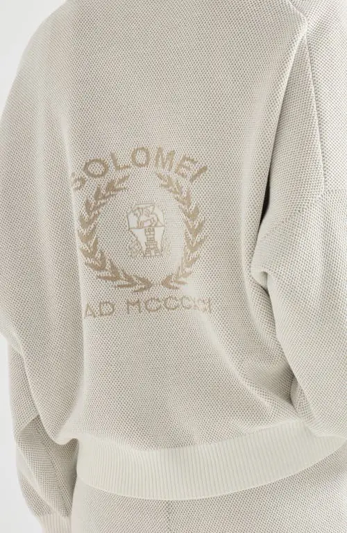 Brunello Cucinelli Honeycomb Stitch Zip-up Hoodie - Panama