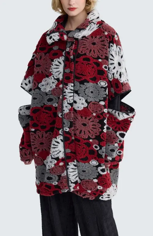 LUUKAA Sorelle Convertible Poncho-jacket - Red