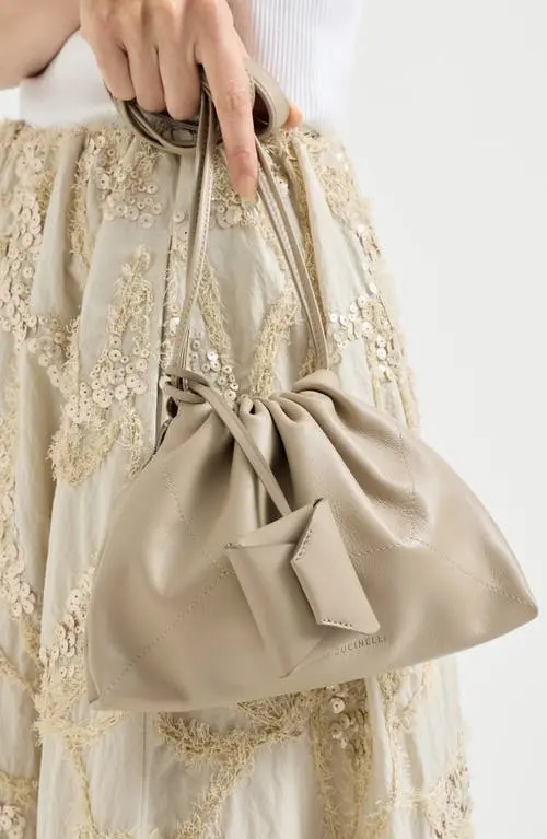 Brunello Cucinelli Calfskin Bag Charm - Buff