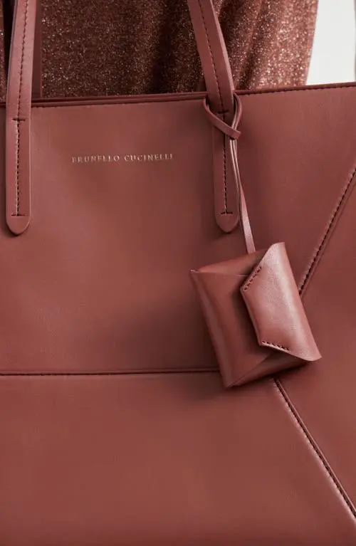 Brunello Cucinelli Calfskin Bag Charm - Red