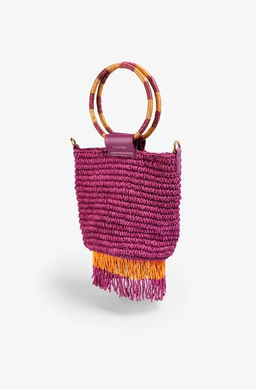 SCALPERS Raffia Handbag With Fringe