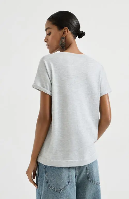 Brunello Cucinelli Cashmere And Silk Lightweight Sweater - Light Grey