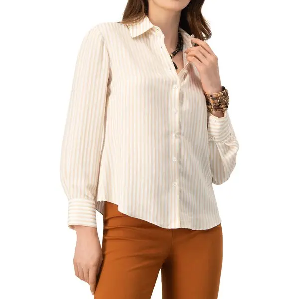 IVONNE Striped Button-down Shirt