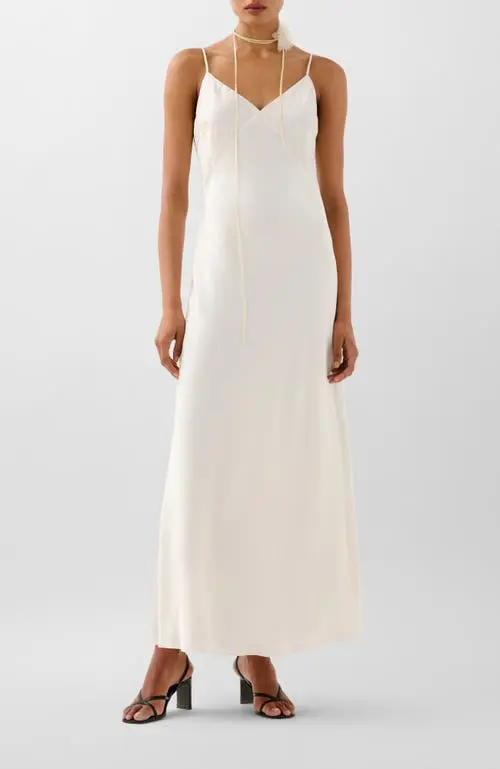 SCALPERS Crinkle Slip Dress - Ecru