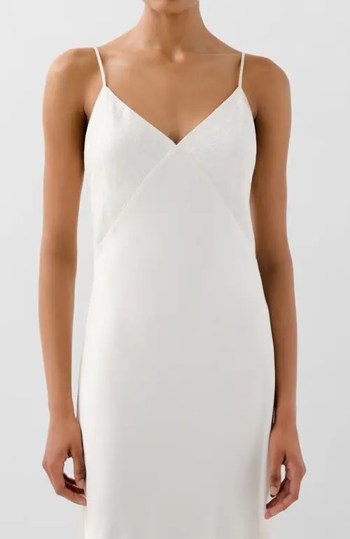 SCALPERS Crinkle Slip Dress - Ecru