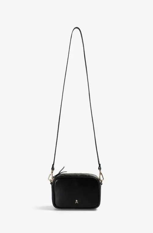 SCALPERS Leather Mini Bag With Skull Detail