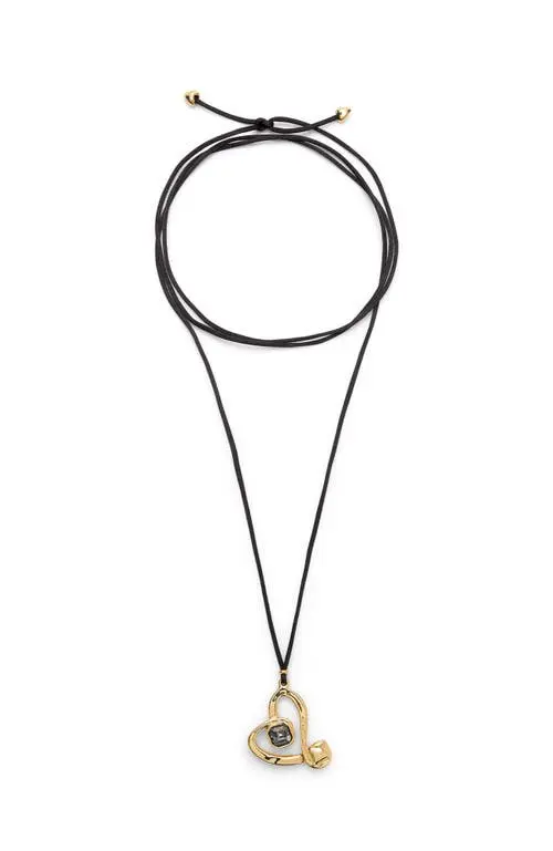 UNODE50 Heart Pendant With Crystal - Gold
