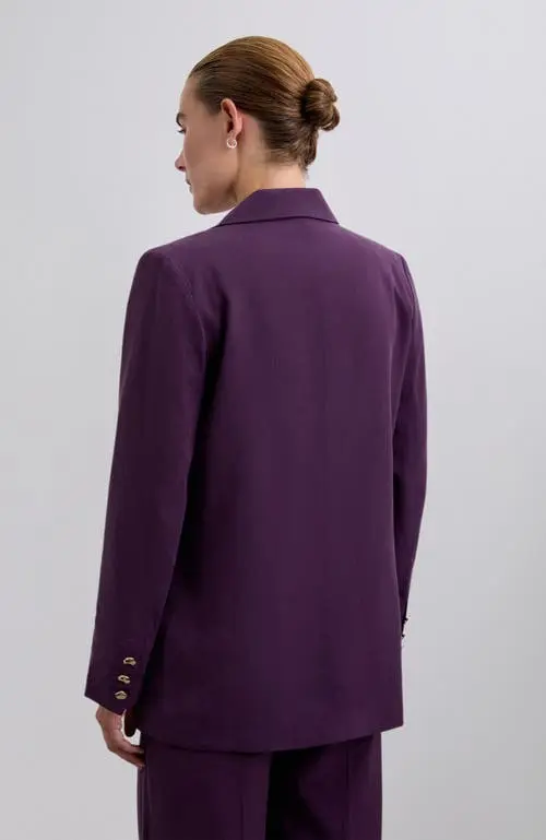 SCALPERS Double-breasted Cotton Blazer - Purple