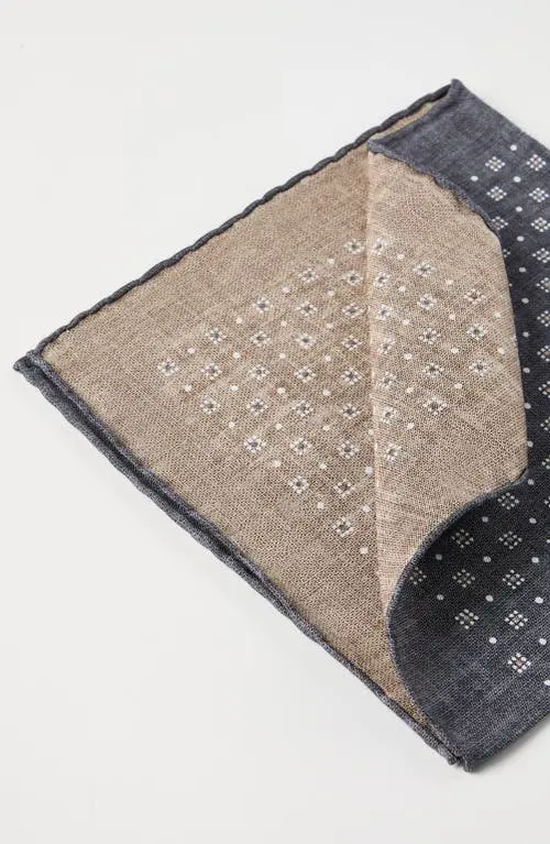 Brunello Cucinelli Pocket Square With Pattern - Anthracite