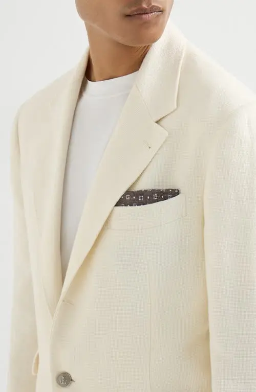 Brunello Cucinelli Pocket Square With Pattern - Hazelnut