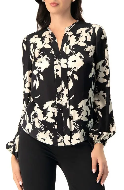 IVONNE Floral Print Satin Shirt