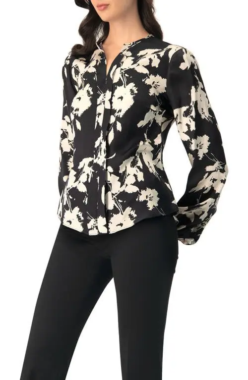 IVONNE Floral Print Satin Shirt