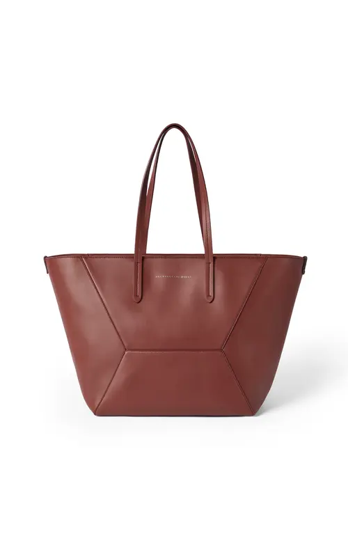 Brunello Cucinelli Calfskin Duo Tote Bag - Red