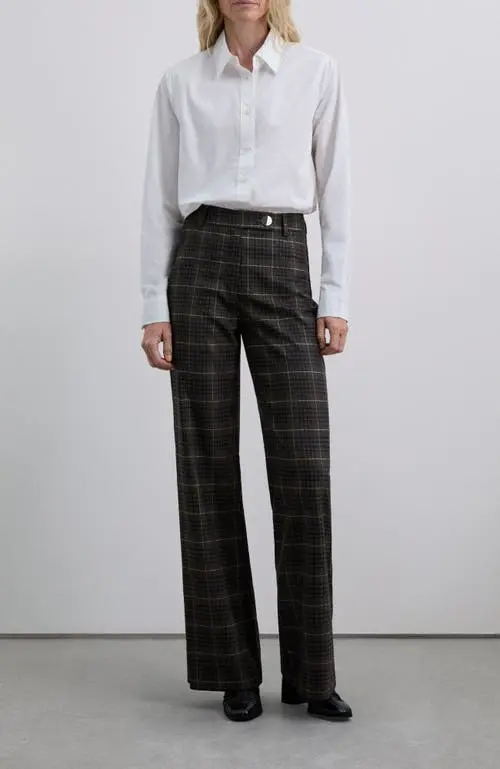 SCALPERS Check Suit Trousers - Browncheck