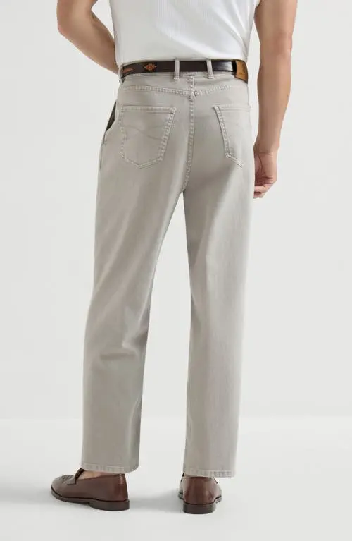 Brunello Cucinelli Lightweight Denim Trousers - Mud