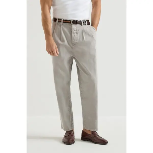 Brunello Cucinelli Lightweight Denim Trousers - Mud