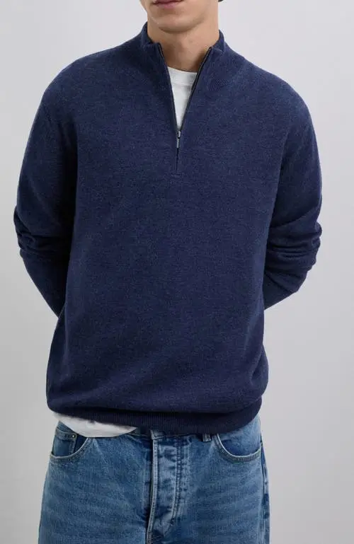 SCALPERS Peak Tricot Knit Sweater - Navy
