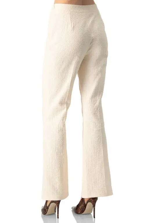 IVONNE Wide-leg Textured Trousers