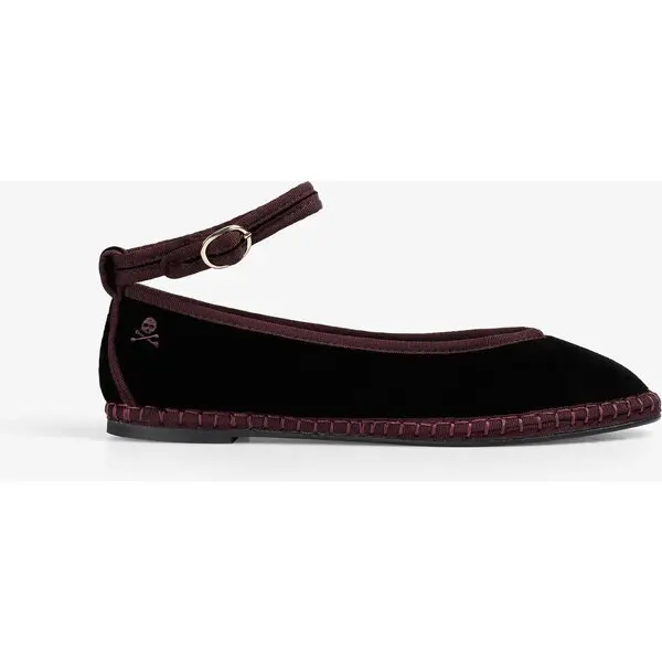 SCALPERS Velvet Ankle Strap Slippers