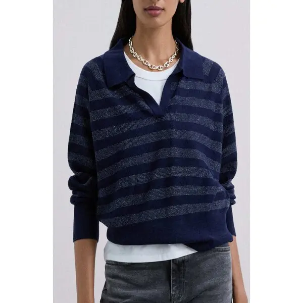 SCALPERS Striped Polo Jumper