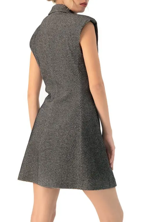 IVONNE Checkered Vest - Black