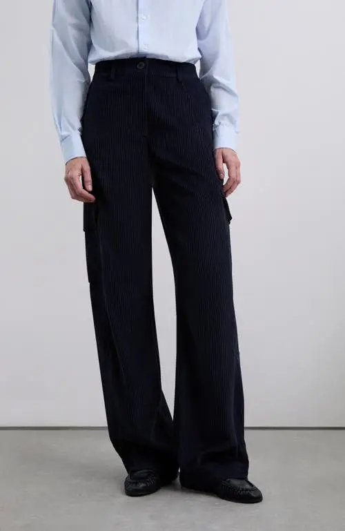 SCALPERS Corduroy Cargo Pant - Navy