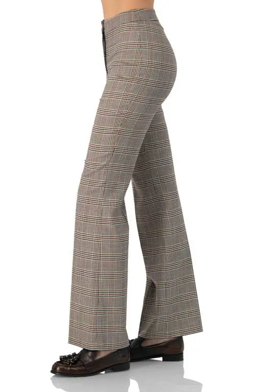 IVONNE Straight-leg Prince Of Wales Trousers - Multi-brown