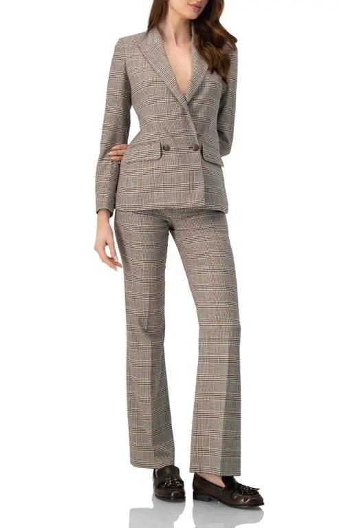 IVONNE Straight-leg Prince Of Wales Trousers - Multi-brown