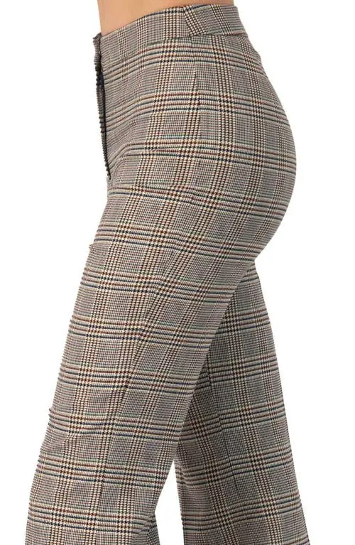IVONNE Straight-leg Prince Of Wales Trousers - Multi-brown