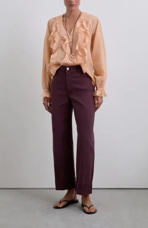 SCALPERS Leopard Frills Blouse