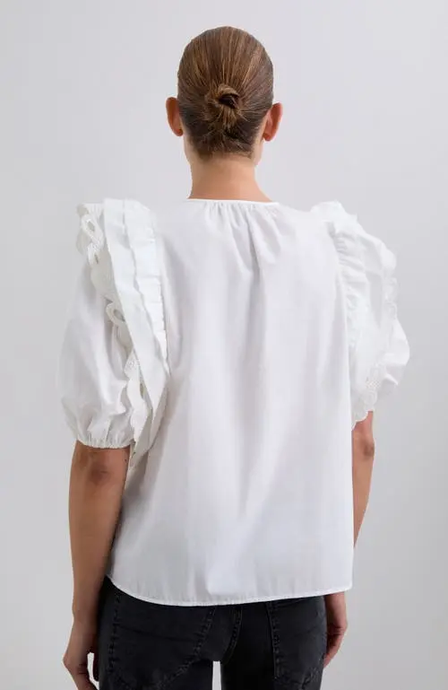SCALPERS Poplin Puff Top