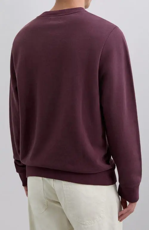 SCALPERS Printed Cotton Sweatshirt - Burgundy