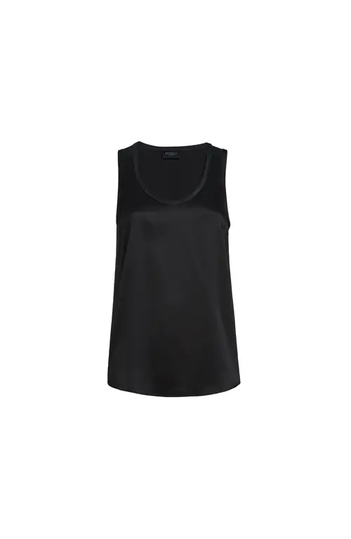 Brunello Cucinelli Satin Top - Black