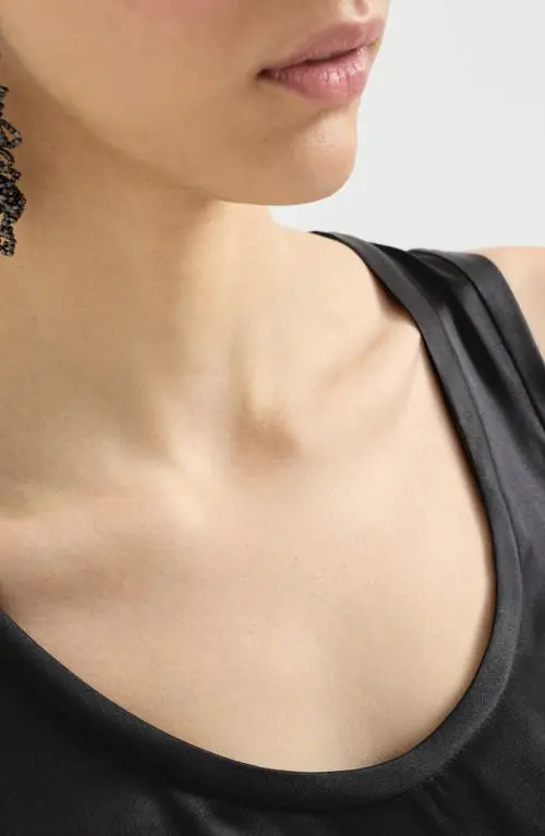 Brunello Cucinelli Satin Top - Black
