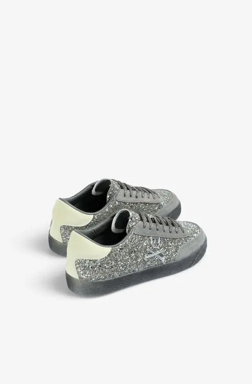 SCALPERS Suede And Glitter Sneakers