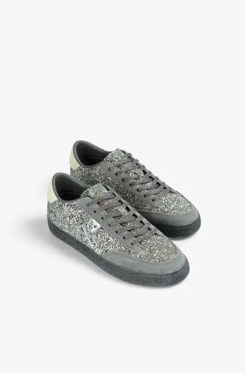 SCALPERS Suede And Glitter Sneakers