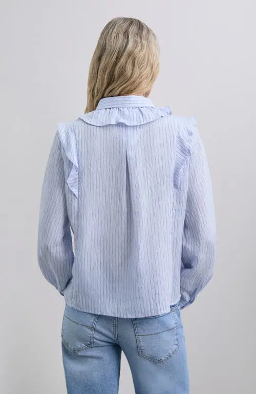 SCALPERS Striped Frill Shirt