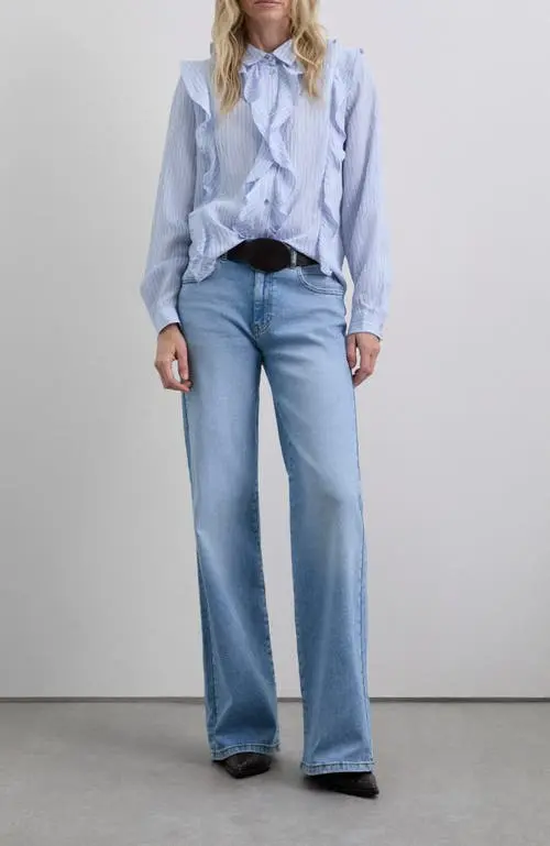 SCALPERS Striped Frill Shirt