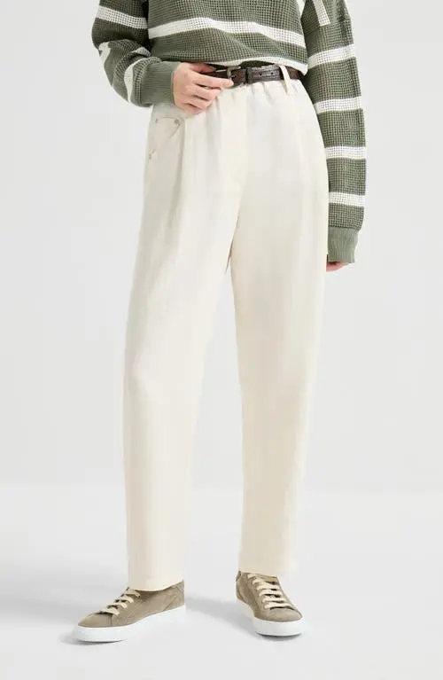 Brunello Cucinelli Fluid Twill Baggy Trousers