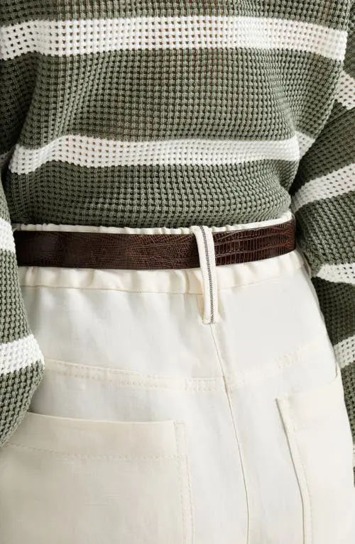 Brunello Cucinelli Fluid Twill Baggy Trousers - Ivory