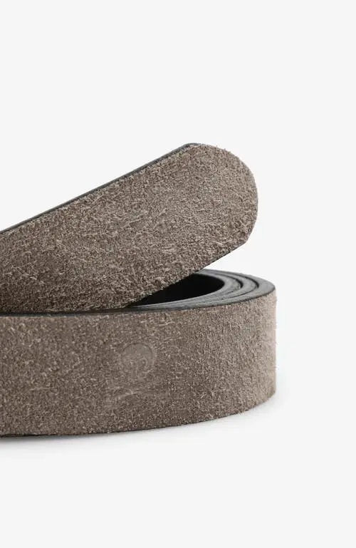 SCALPERS Skull Suede Belt - Grey
