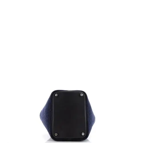 Hermès Picotin Lock Bag Felt With Leather Pm - Blue