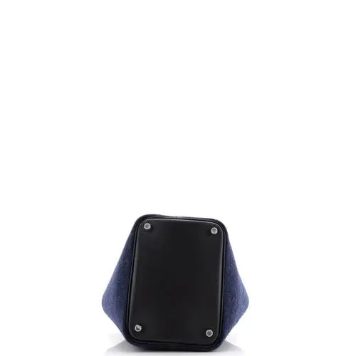 Hermès Picotin Lock Bag Felt With Leather Pm - Blue