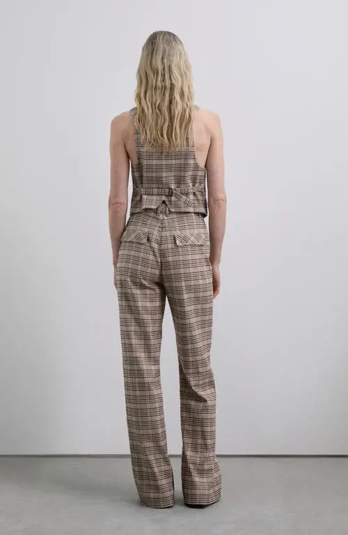 SCALPERS Plaid Suit Pants - Pinkcheck