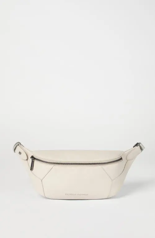 Brunello Cucinelli Soft Leather Belt Bag - Ivory