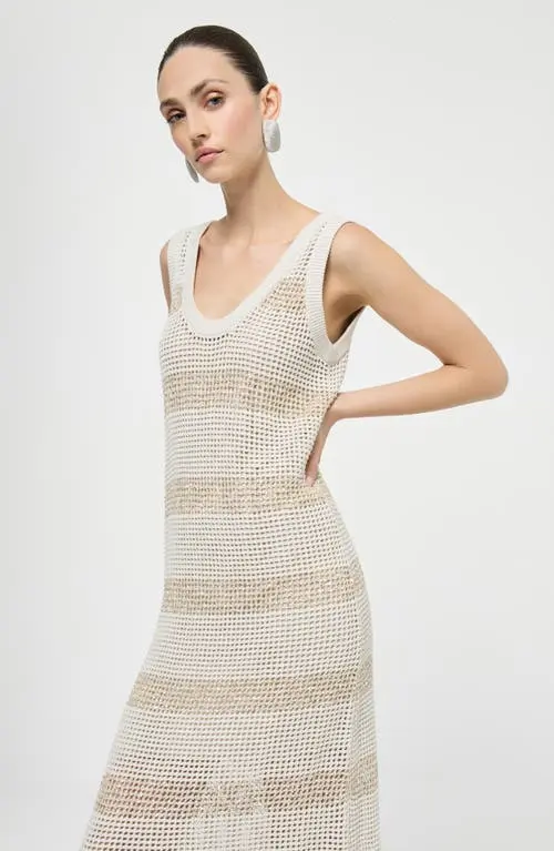 Brunello Cucinelli Striped Cotton Dress - Oat
