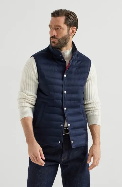 Brunello Cucinelli Cashmere Flannel Down Vest