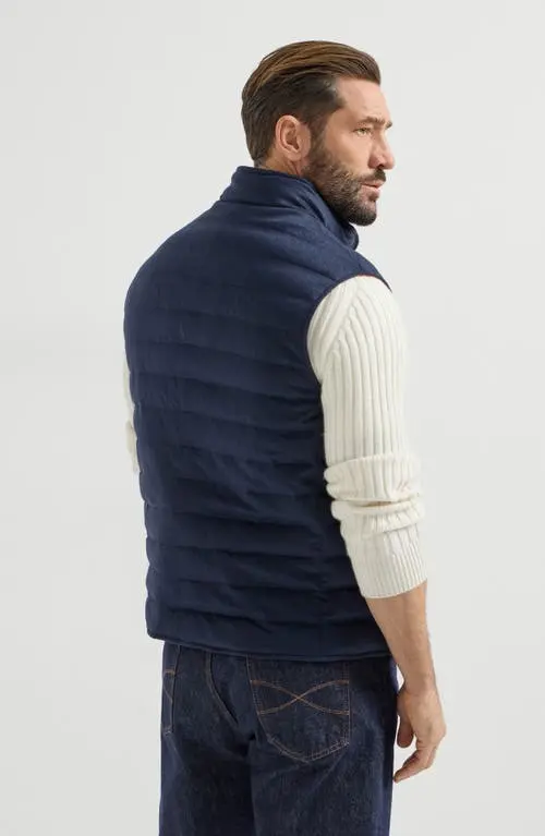 Brunello Cucinelli Cashmere Flannel Down Vest